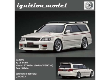 1/18 Nissan Stagea 260RS Autech Ver. WGNC34 Weiß - Ignition Model