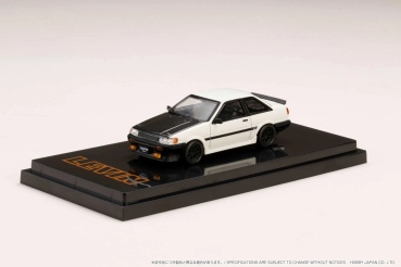 1/64 Hobby Japan Toyota Corolla Levin AE86 2dr GT Apex with Carbon Hood White Black