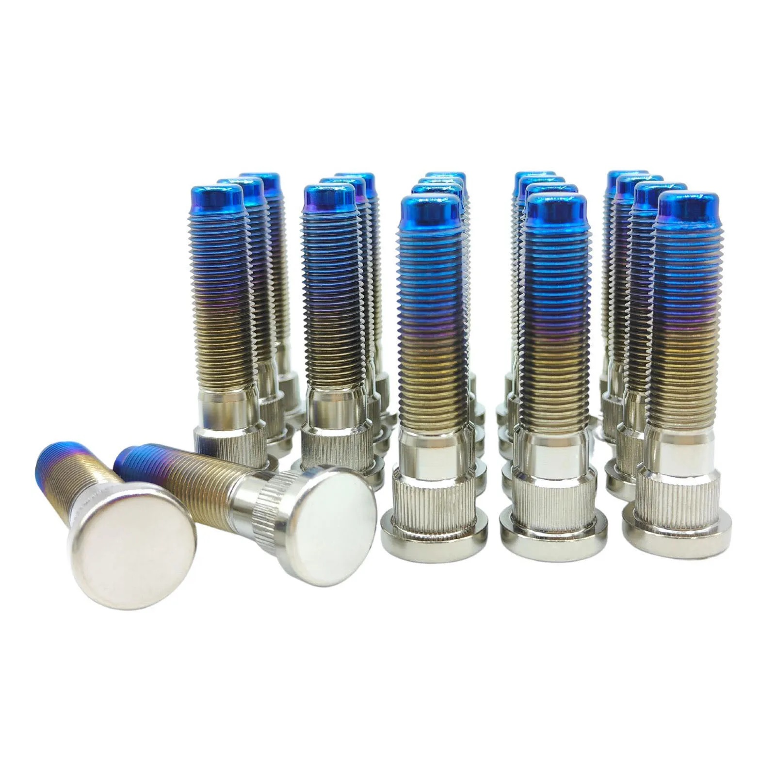 M12x1.25 / M12x1.5 x 56mm Titan Stehbolzen Kit Conversion Lang 14.3mm ...